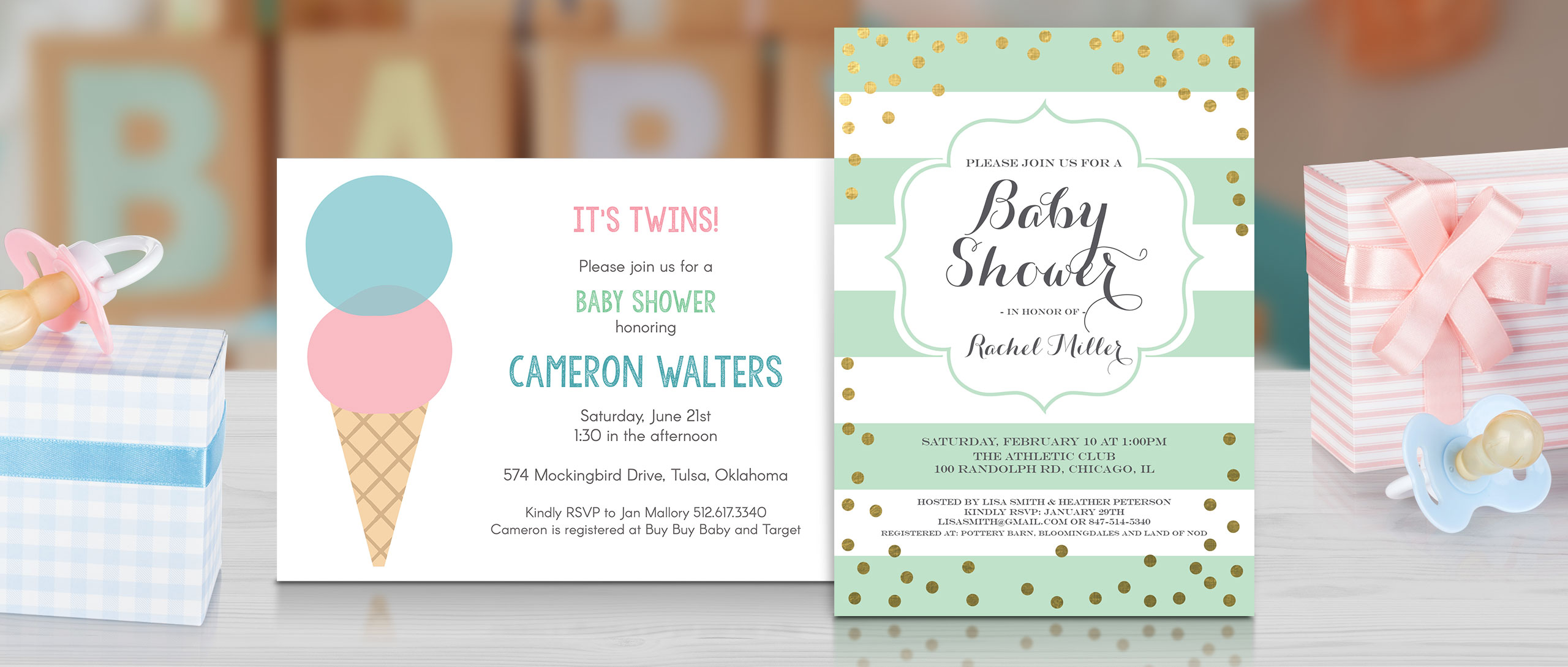 2021 Baby Shower Invitations | The Stationery Studio