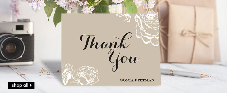 Personalized Thank You Cards, Thank You Notes - The Stationery Studio