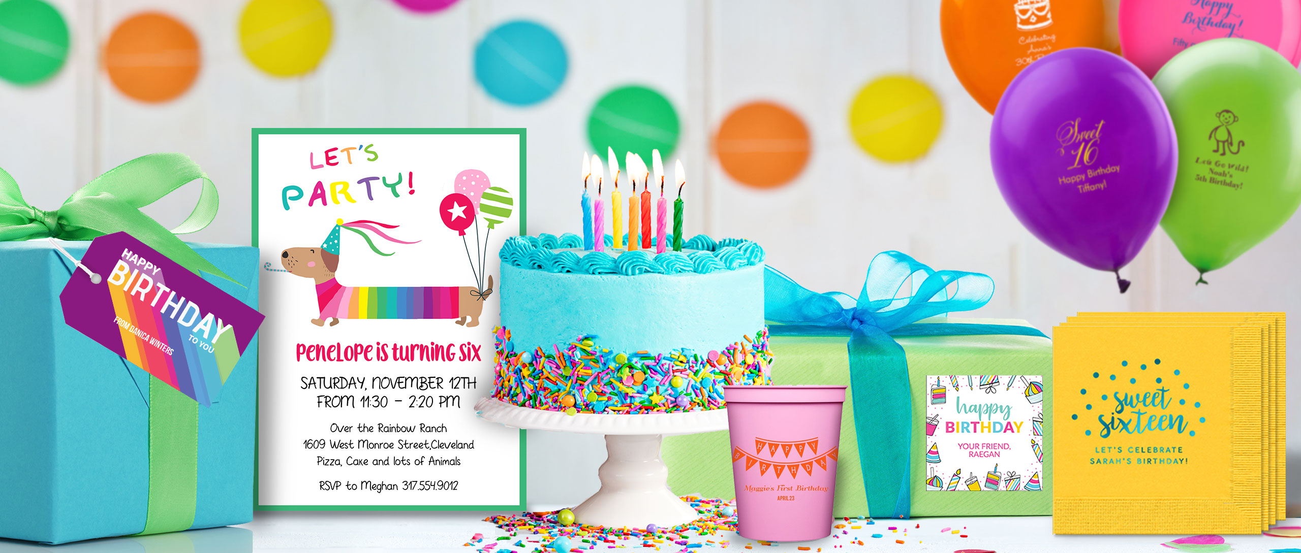 Custom Birthday Party Essentials & Supplies | The Stationery Studio