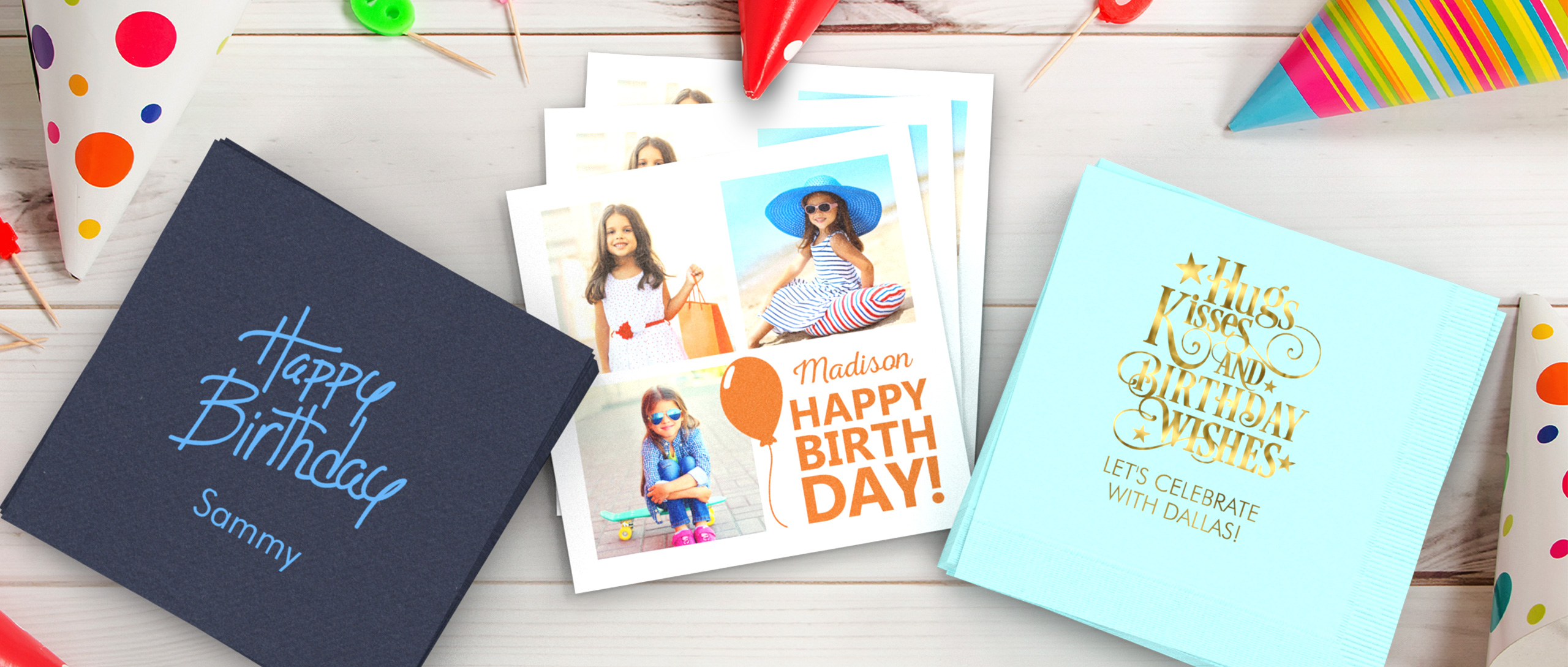 Personalized Birthday Napkins | The Stationery Studio