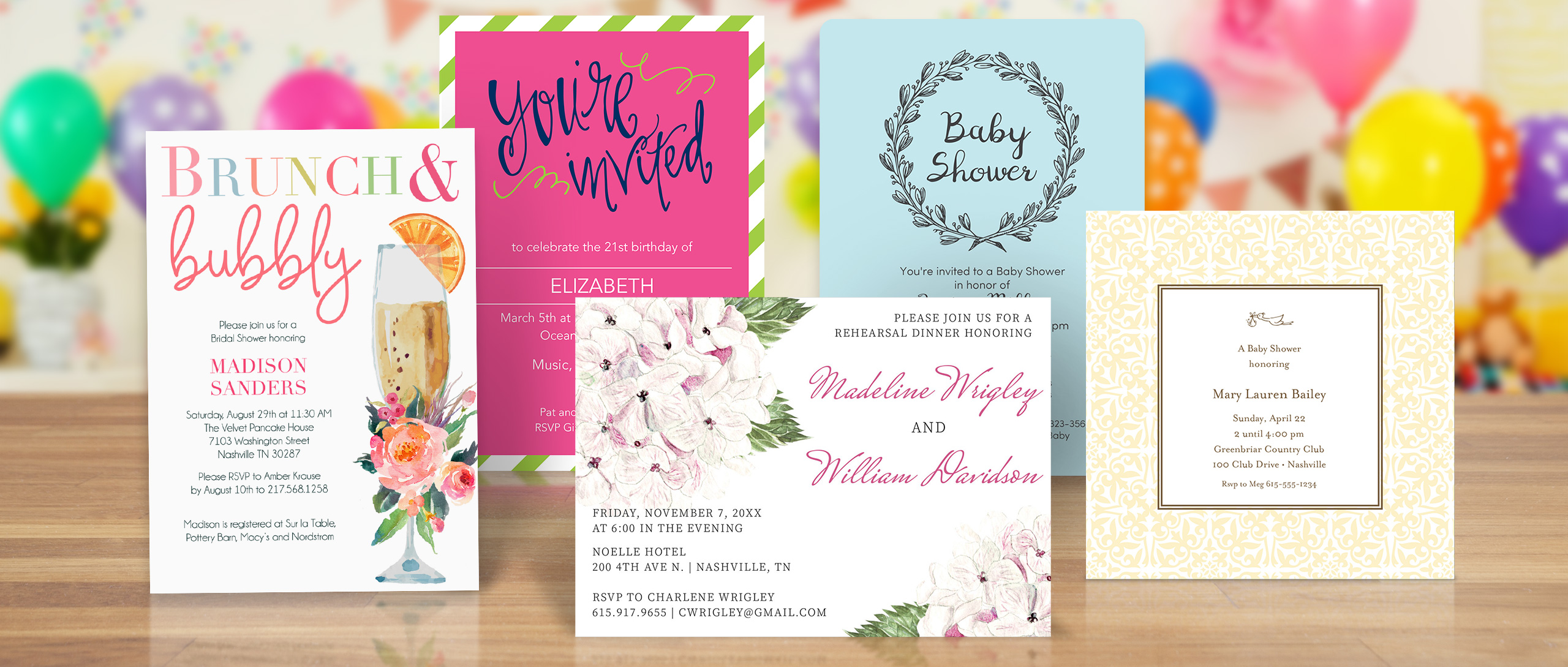 Custom Party Invitations: Personalized | The Stationery Studio