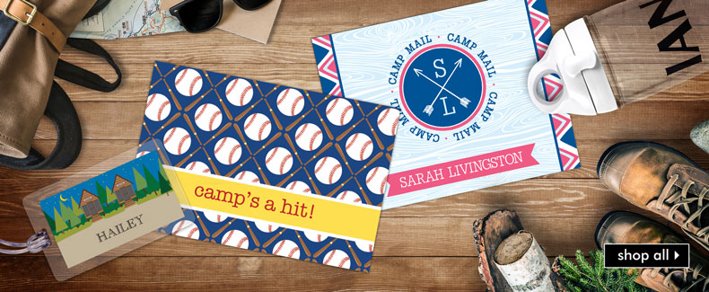 Personalized Camp Gifts, Summer Camp Gifts - The Stationery Studio